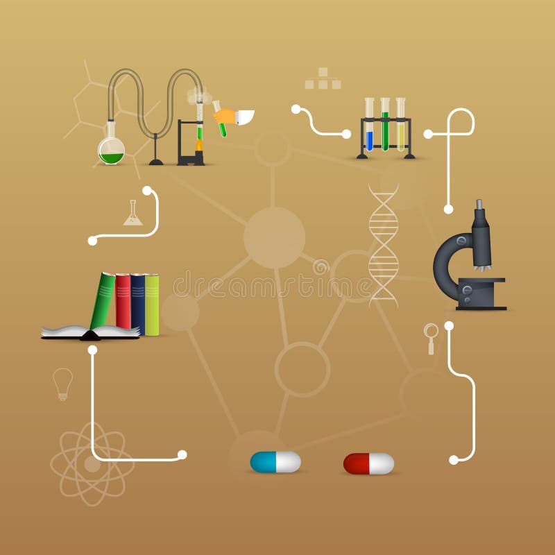 Chemistry infographic stock illustration. Illustration of production ...