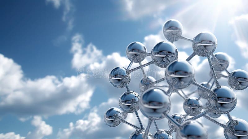 Chemistry iron molecule stock illustration. Illustration of clad ...