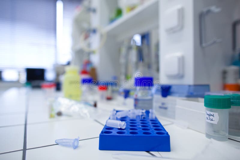 Beautiful Vortex Blue Colorful Chemistry Liquid in Beaker Laboratory ...