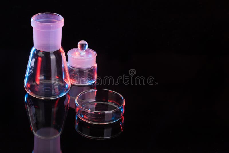 The Chemistry Lab Background. Various Glass Chemistry Lab Equipment ...