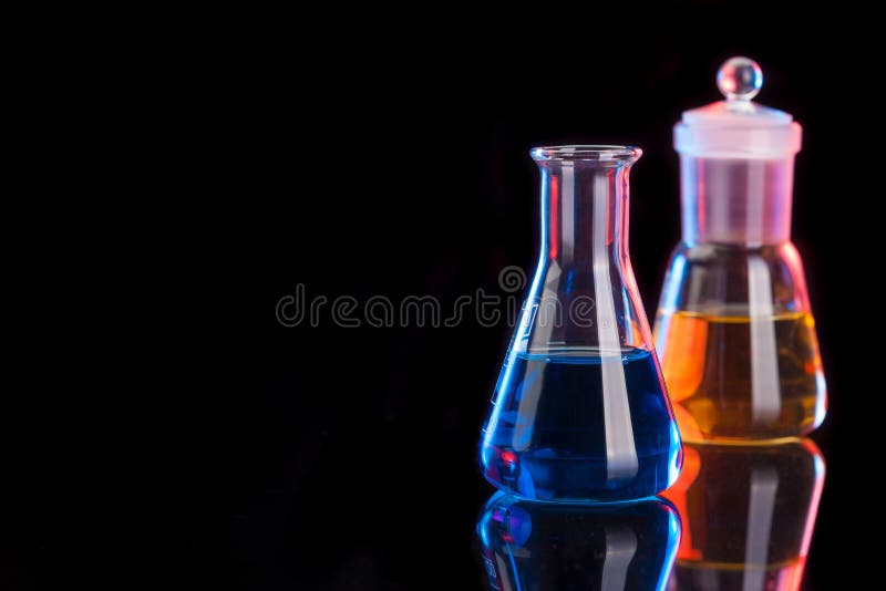 The Chemistry Lab Background. Various Glass Chemistry Lab Equipment ...