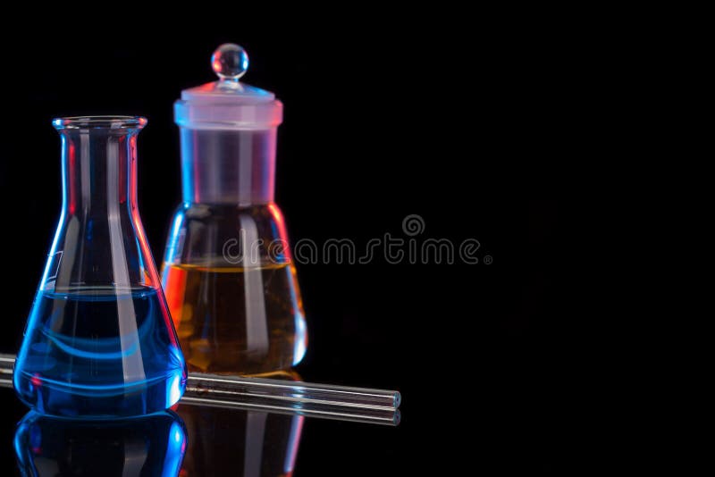 The Chemistry Lab Background. Various Glass Chemistry Lab Equipment ...