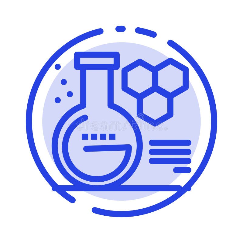 Chemistry, Lab, Chemistry Lab, Education Blue Dotted Line Line Icon ...