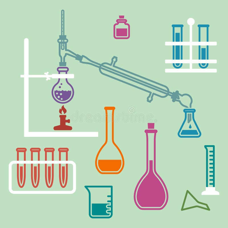 Lab equipment sketch stock vector. Illustration of mixture - 22499928