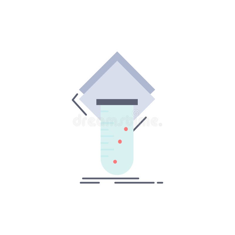 Chemistry, Lab, Study, Test, Testing Flat Color Icon Vector Stock ...