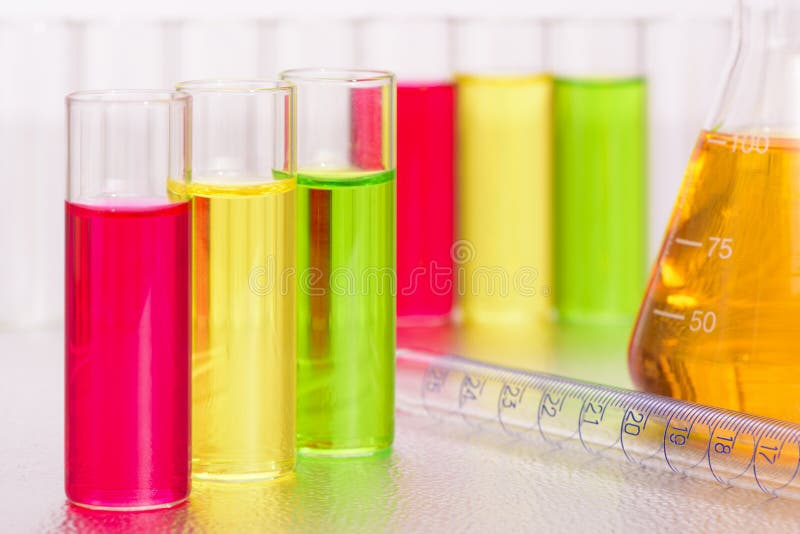 Chemistry Lab with Test Tubes Stock Photo - Image of industry, fluid ...