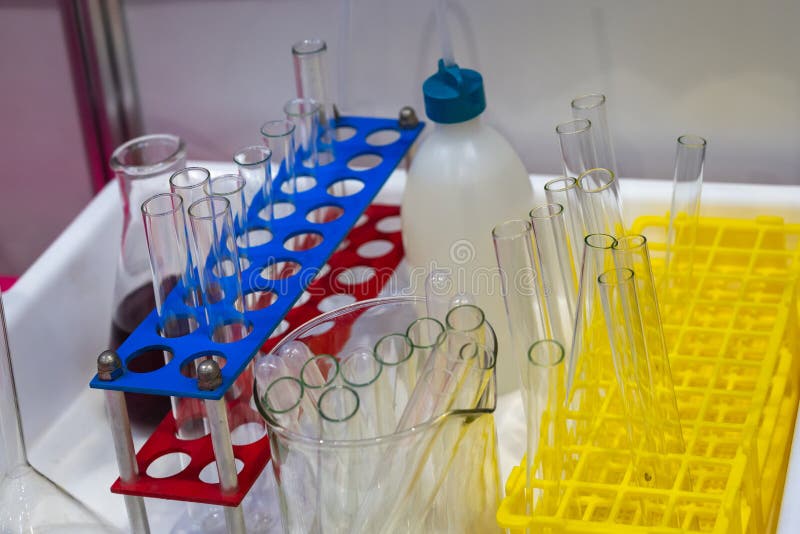 Chemistry Laboratory Glass Containers Test Tubes Stock Photo - Image of ...