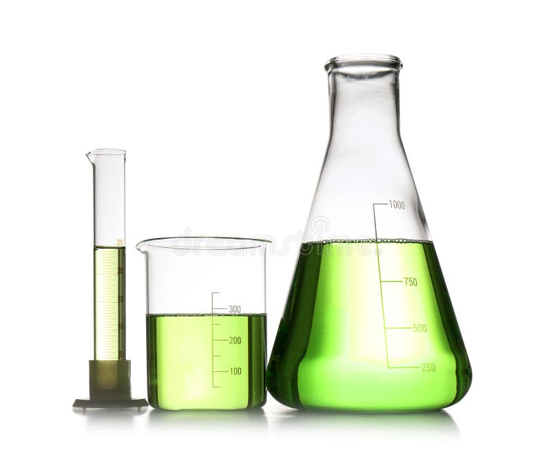 Chemistry Laboratory Glassware with Samples Stock Photo - Image of ...