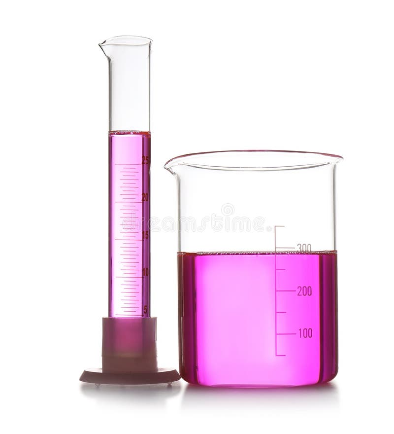 Chemistry Laboratory Glassware with Samples Isolated Stock Image ...