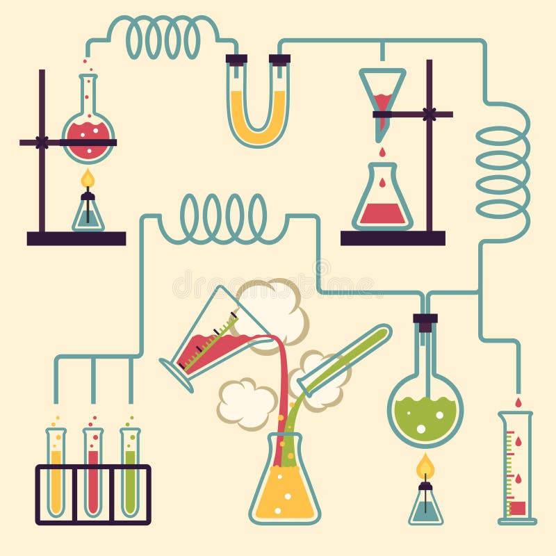 Chemistry Laboratory Infographic Stock Vector - Illustration of ...