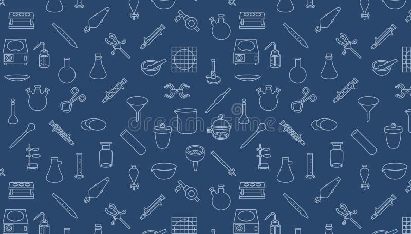 Chemistry and Laboratory Seamless Pattern. Stock Vector - Illustration ...