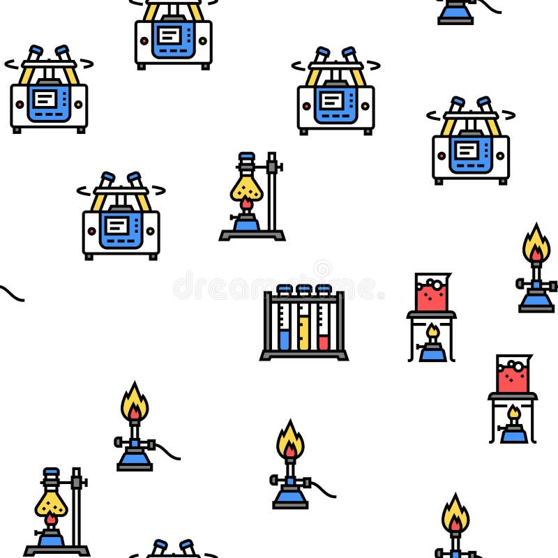 Chemistry Laboratory Vector Seamless Pattern Stock Vector ...
