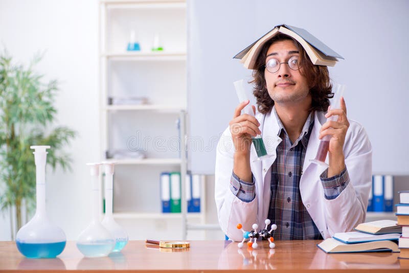 Chemistry Lecturer during Lecture in College Stock Photo - Image of ...