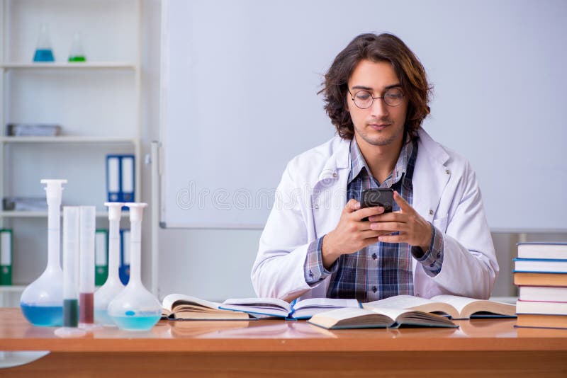 Chemistry Lecturer during Lecture in College Stock Photo - Image of ...