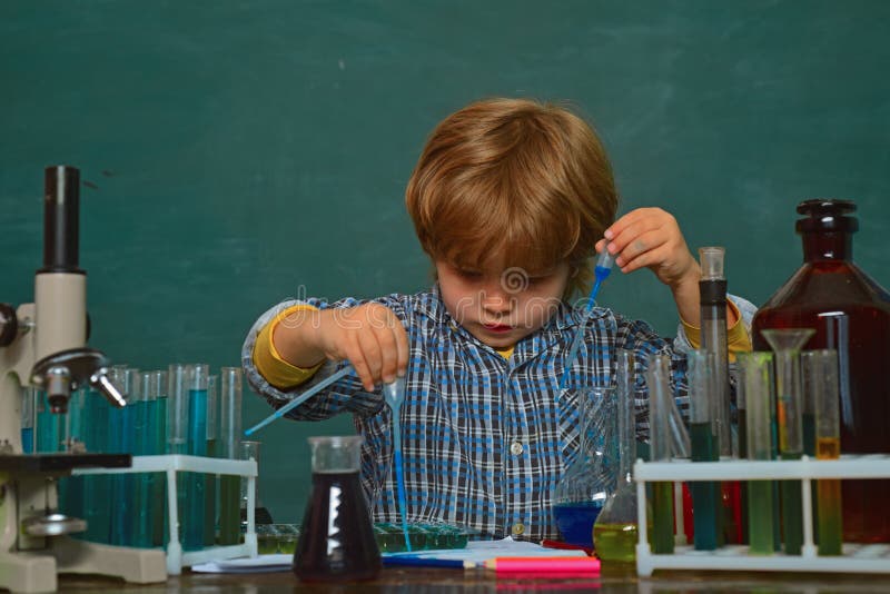 Chemistry Lesson. Lab Microscope and Testing Tubes. a Chemistry ...