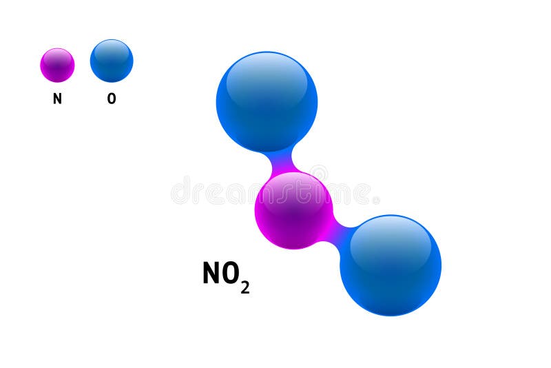 NO2 Nitrogen Dioxide Molecule Stock Vector - Illustration of particle ... NO2 Nitrogen Dioxide Molecule Stock Vector - Illustration of particle ...