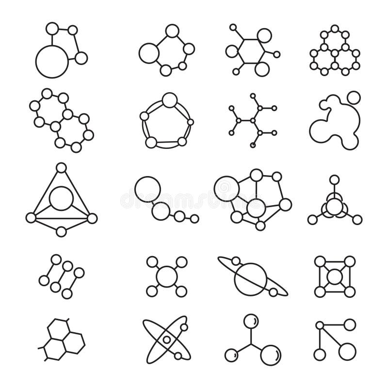 Chemistry Molecular Model Kit, Structure Black Icon. Molecular Model ...