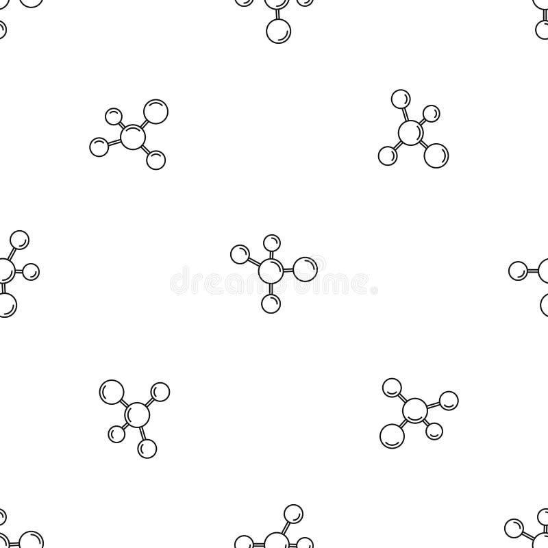 Chemistry Molecule Pattern Seamless Vector Stock Vector - Illustration ...