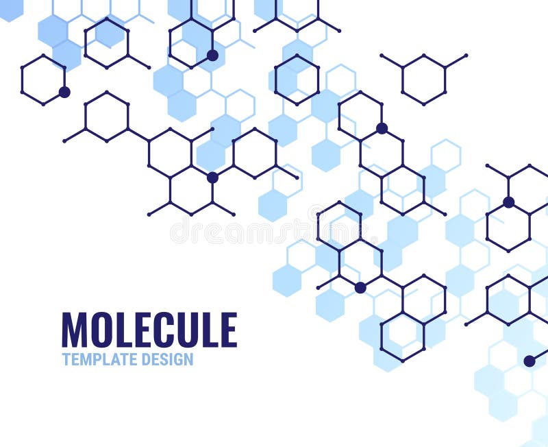 Chemistry Molecule, Science Structure Background. Bio Molecular Pattern ...