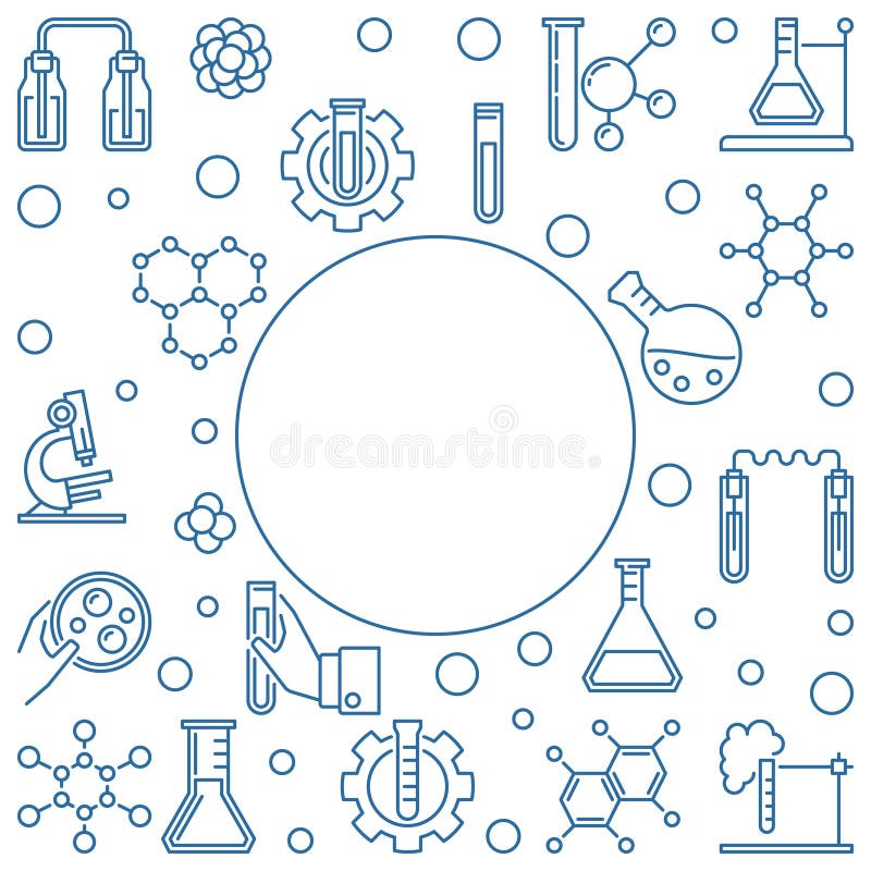 Chemistry Outline Icons. Vector Chemical Concept Symbols Stock Vector ...