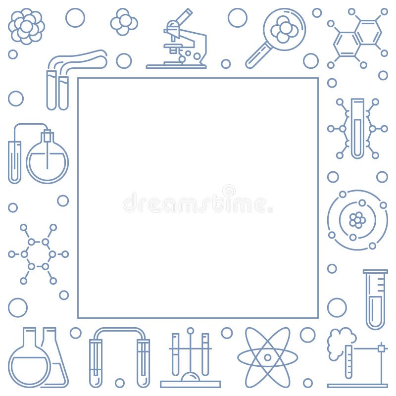 Chemistry Outline Icons. Vector Chemical Concept Symbols Stock Vector ...