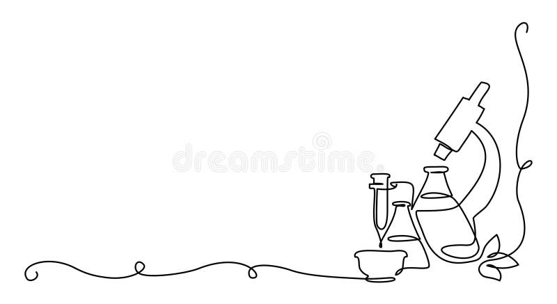Chemistry and Physics Laboratory Equipment Education Concept. Corner ...
