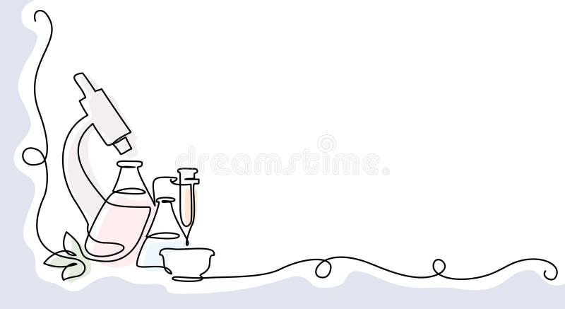 Chemistry and Physics Laboratory Equipment Education Concept. Corner ...