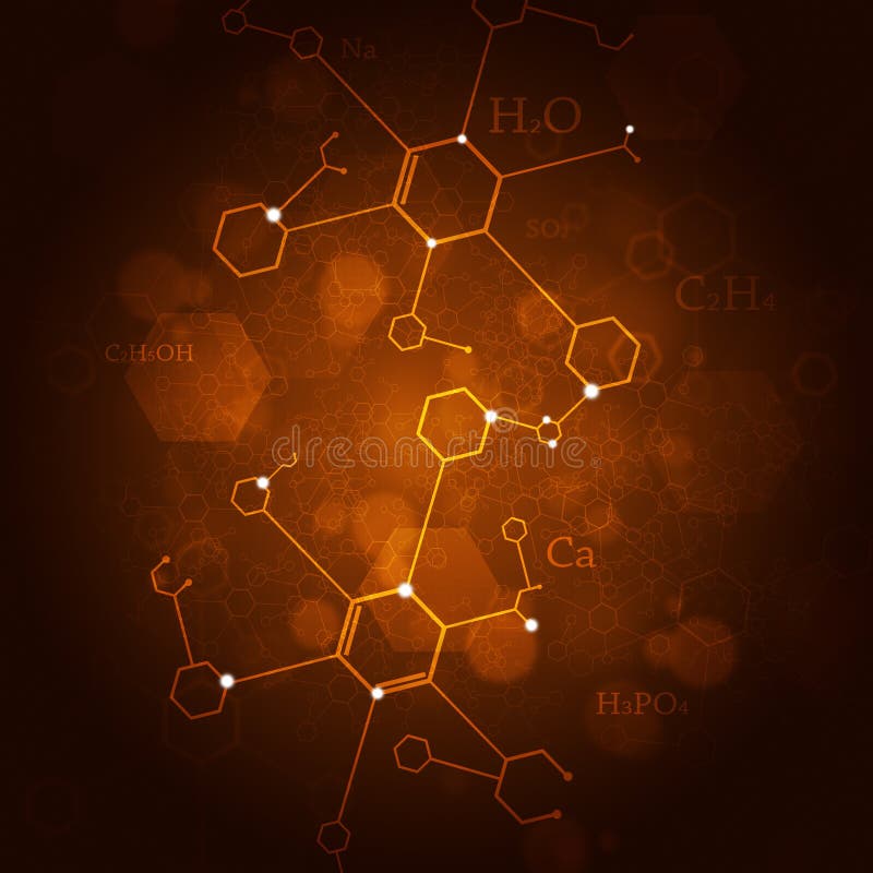 Abstract Chemistry Blue Background Stock Illustration - Illustration of ...