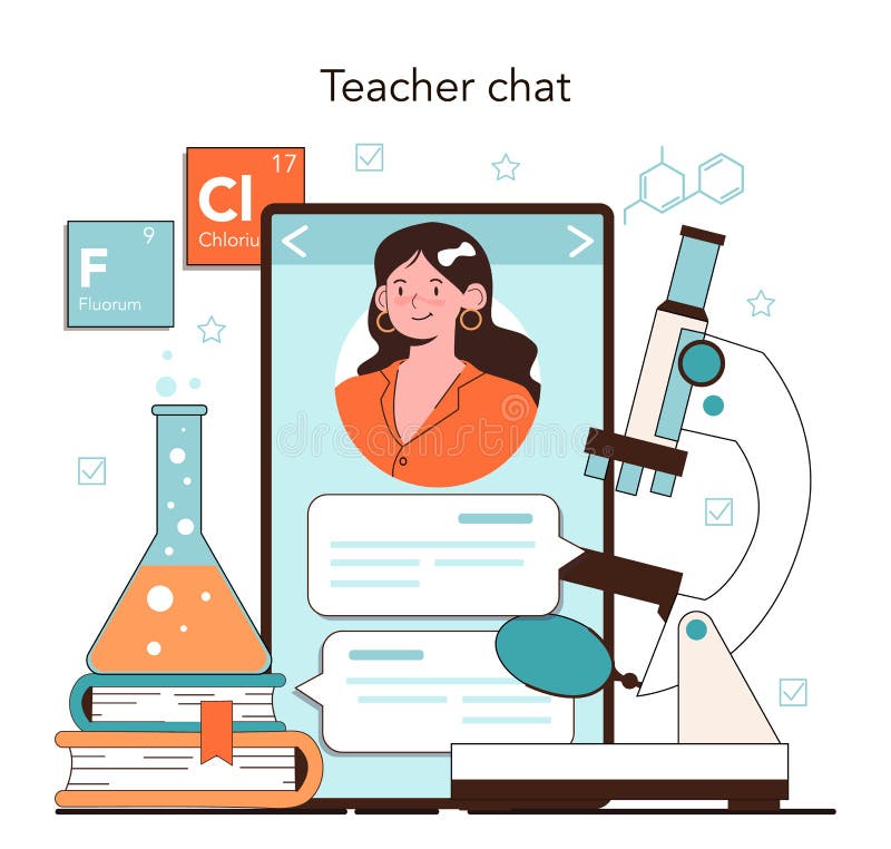 Chemistry School Lesson Online Service or Platform. Student Learning ...