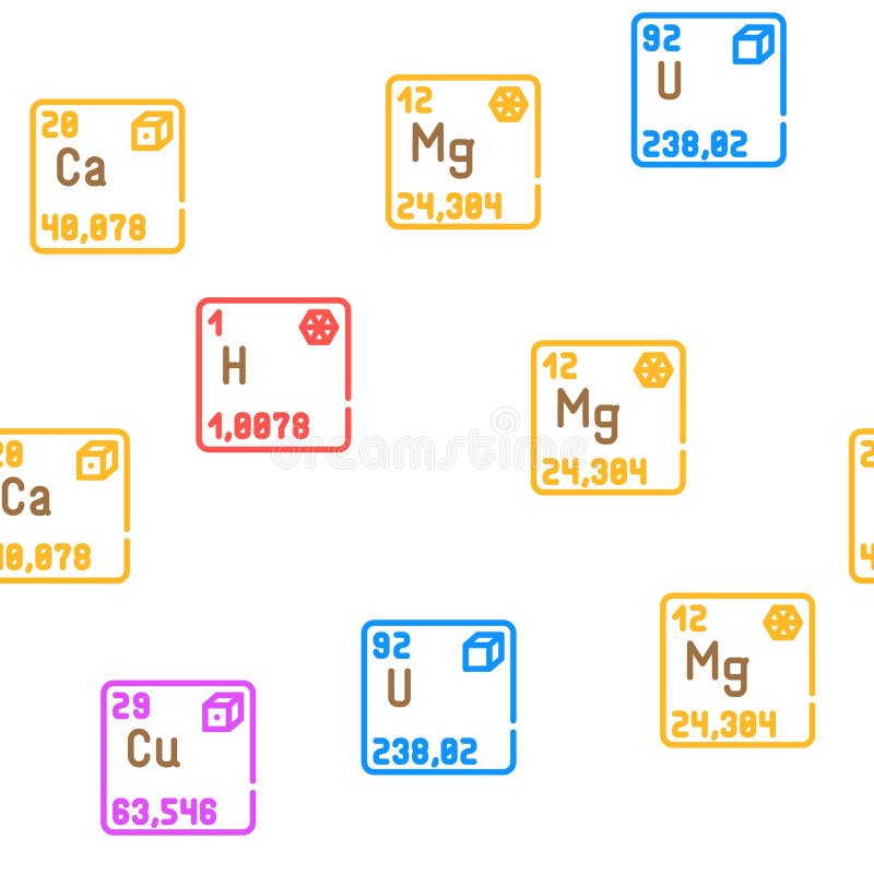 Chemistry Science Chemical Vector Seamless Pattern Stock Vector ...