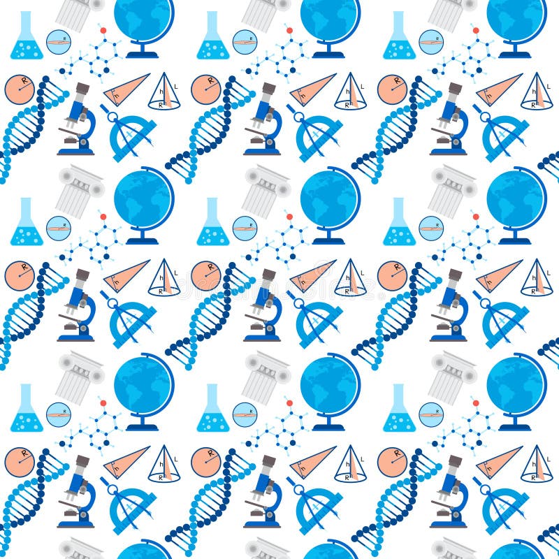 Chemistry Science Education Seamless Pattern Stock Vector ...