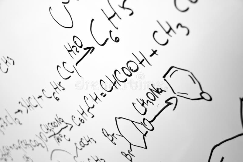 Chemistry science formulas stock image. Image of classroom - 15692913