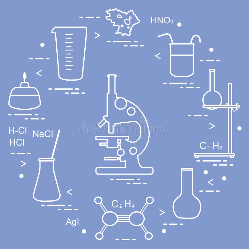Chemistry Scientific, Education Elements Stock Vector - Illustration of ...