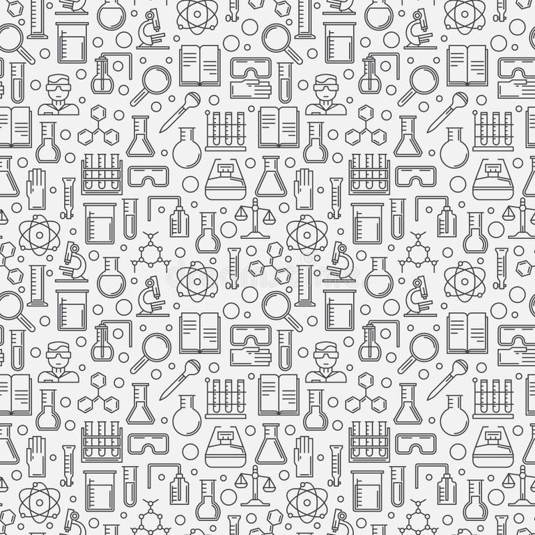 Chemistry Seamless Linear Pattern Vector Science Texture Stock ...