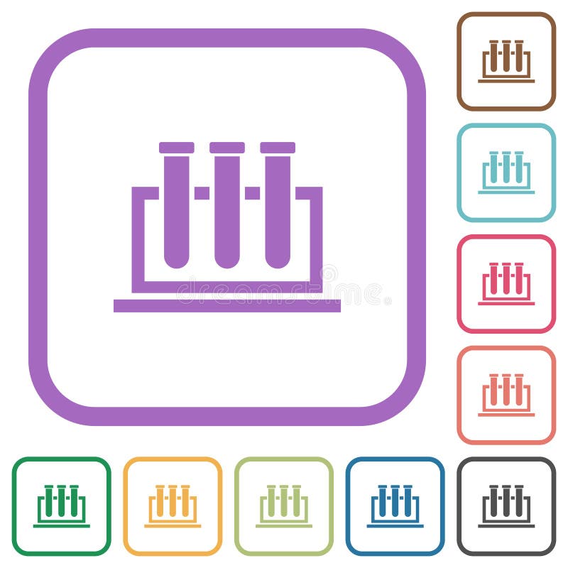 Set of Chemistry Simple Icons Stock Vector - Illustration of pipette ...