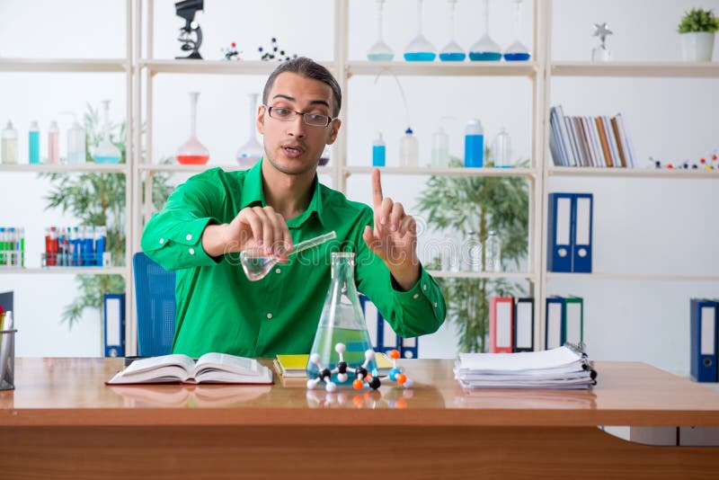 Chemistry Student Studying for Exams Stock Photo - Image of fluid ...