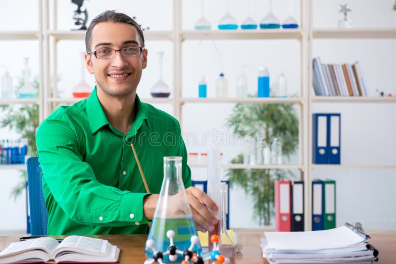 Chemistry Student Studying for Exams Stock Photo - Image of liquid ...