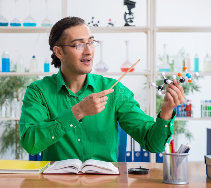 Chemistry Student Studying for Exams Stock Photo - Image of atom ...