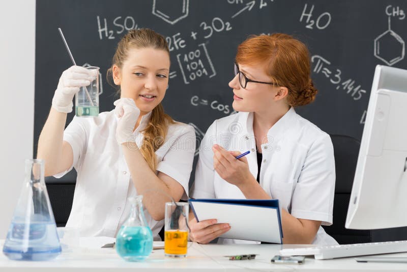 Chemistry Students in a Classroom Stock Photo - Image of pretty, wall ...
