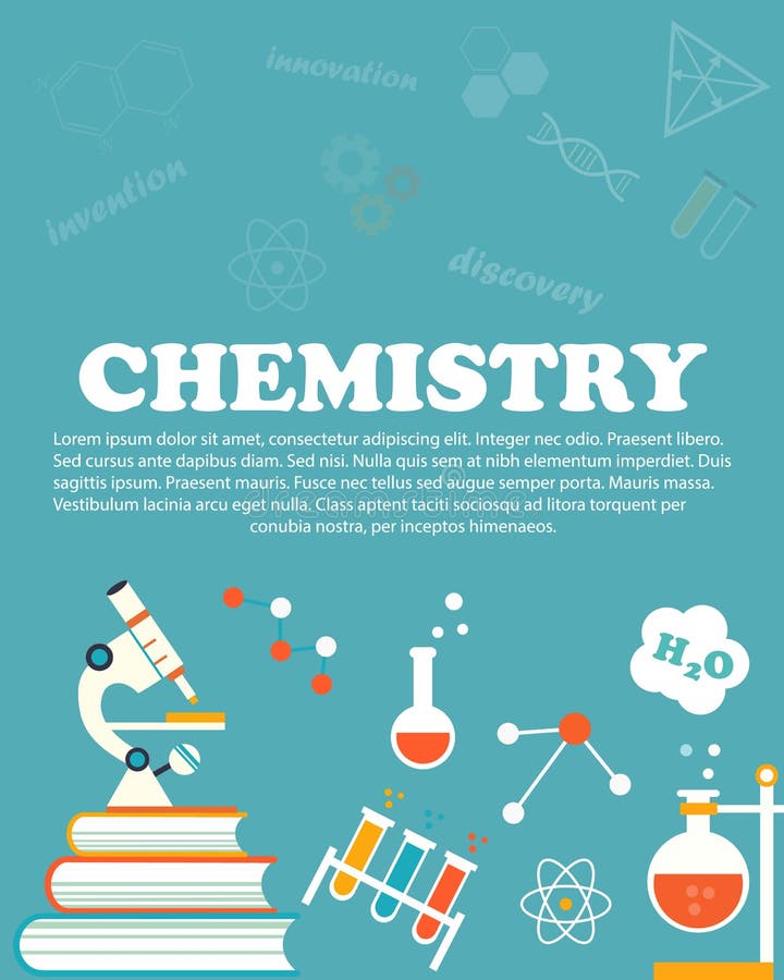 Chemistry Study. Education and Science Layout Concepts. Flat Modern ...