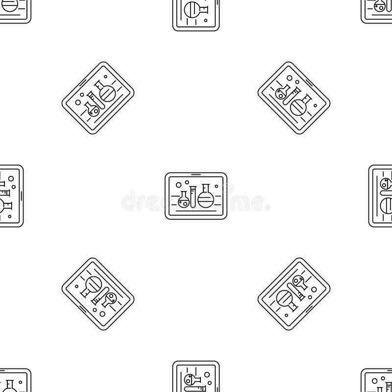 Chemistry on Tablet Pattern Seamless Vector Stock Vector - Illustration ...