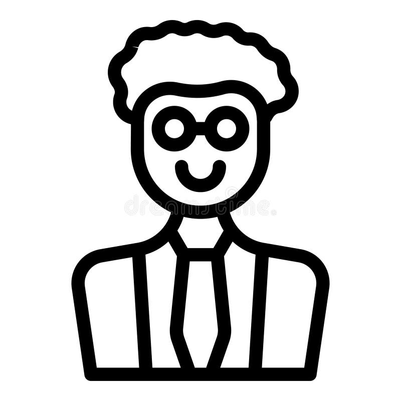 Chemistry Teacher Icon Outline Vector. Lady Expert Stock Vector ...