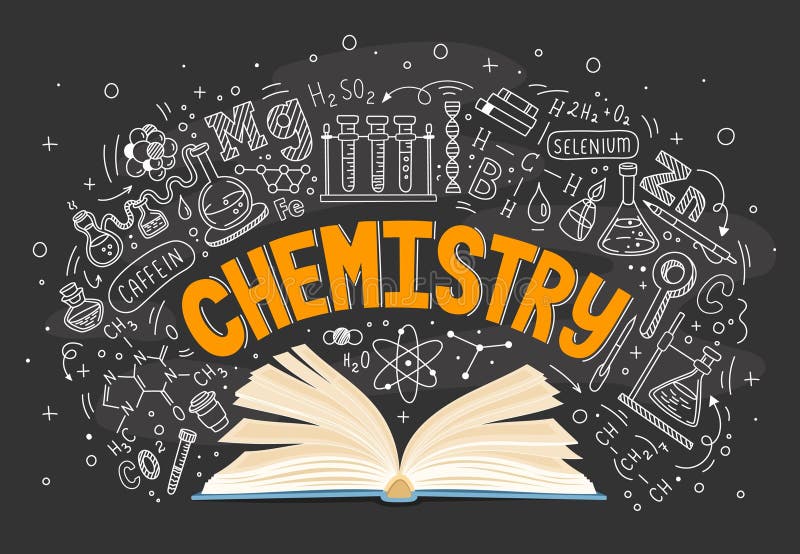 Chemistry Textbook, School Science Formulas Board Stock Vector ...