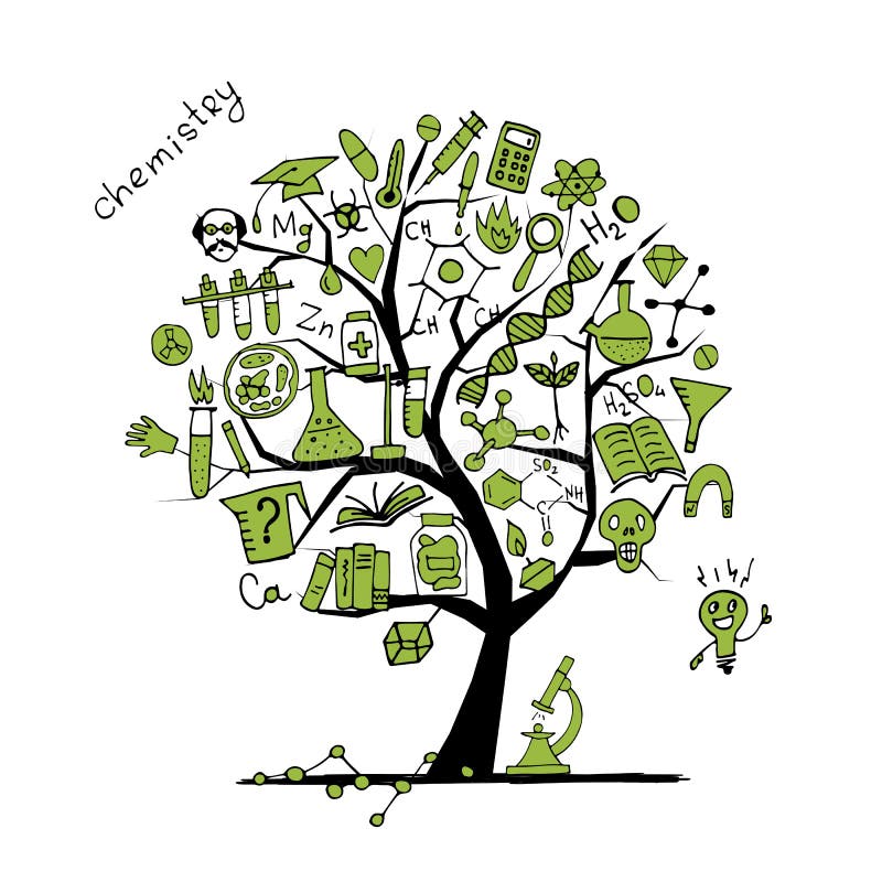 Chemistry Tree Concept for Your Design Stock Vector - Illustration of ...