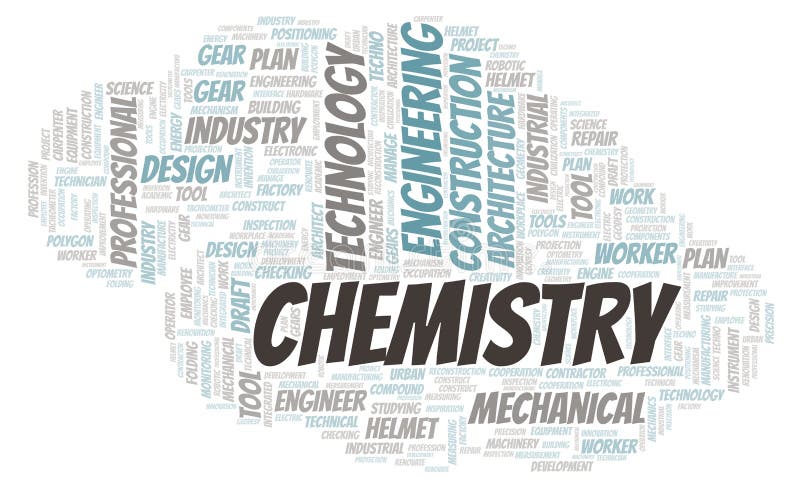 Chemistry Typography Word Cloud Create with the Text only Stock ...