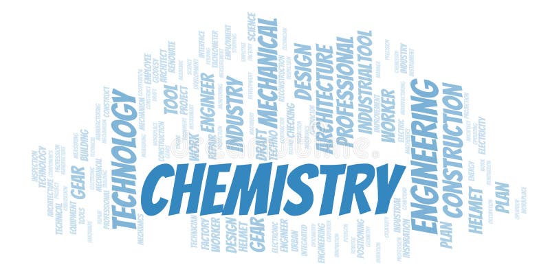 Chemistry Typography Word Cloud Create with the Text only Stock ...