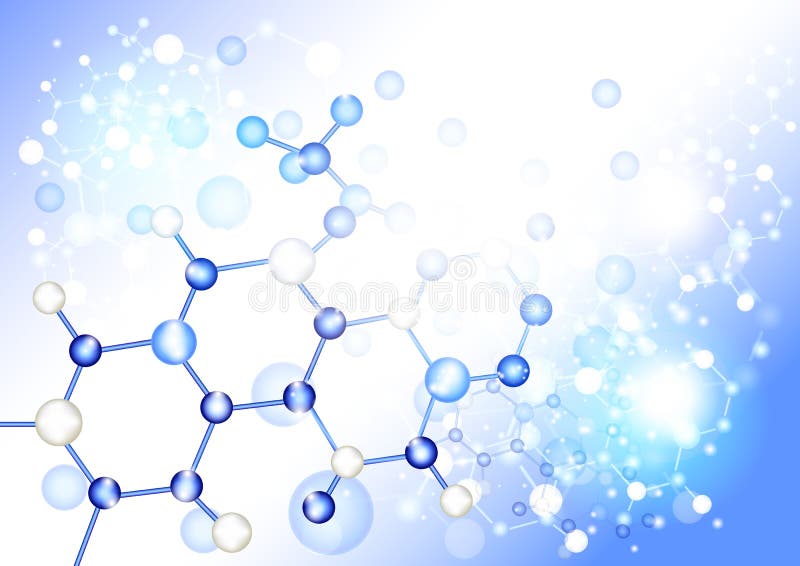Chemistry Vector Blue Background Stock Vector - Illustration of clear ...