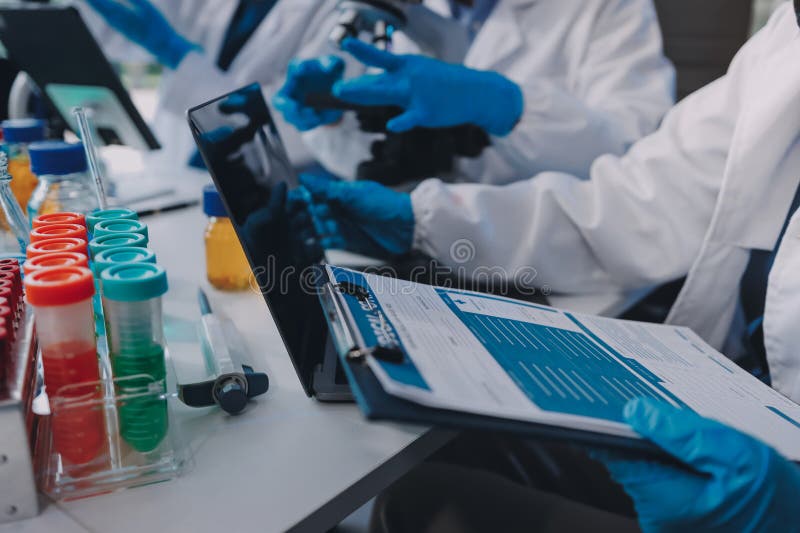 Chemists in a Lab Developing Cosmetic Products, Testing and Analyzing ...