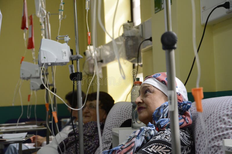 Krebspatient, Chemotherapie, PICC-Linie Stockfoto - Bild von adern ...