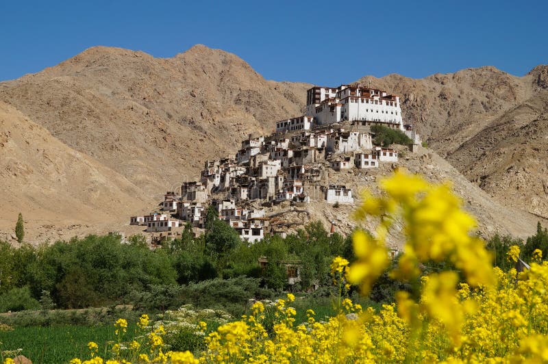 Chemrey Monastery Against Deep Blue Sky Ladakh Stock Photos - Free ...